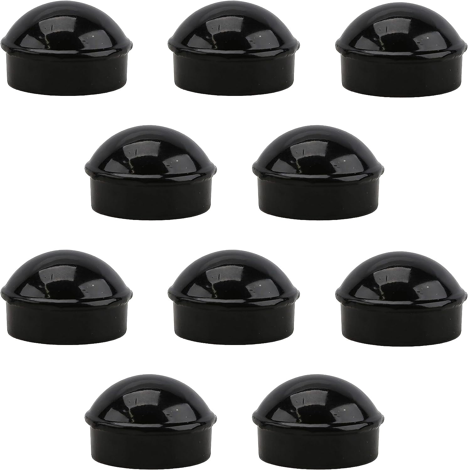 Black Chain Link Fence 1 3/8" Round Dome External Post Caps | Aluminum ...