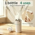 4-in-1 Travel Dispenser Bottle, Leak-Proof Refillable Toiletry ...