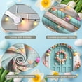 Cute Bunny Easter Banner Colorful Easter Eggs Spring Backdrop Spring ...