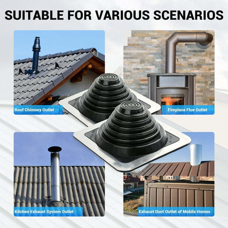 Metal Roof Pipe Flashing Boot Flexible & Adjustable Metal Roof Pipe