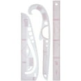 Tcwhniev 7Pcs Sewing Ruler Set, French Curve Clear Rulers, Plastic ...