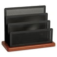Rolodex Mini Sorter, Three Sections, Metal/Wood, 7 1/2 x 3 1/2 x 5 3/4 ...