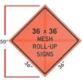 36 X 36 Mutcd Ttc Compliant Safety Orange Mesh Temporary Traffic Control Rollup Sign Be