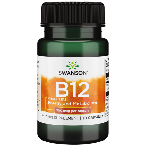 Swanson Vitamin B-12 500 Mcg 30 Capsules - Walmart.com