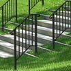 UBesGoo Matte Black Wrought Iron Handrail, 2-Step Stair Rail, Metal ...