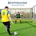 Sturdy Portable Soccer Goal for Backyard – 12x6 FT Metal Base ...