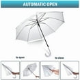 45Inch Clear See Through Dome Umbrella Full Transparent Lady Walking ...