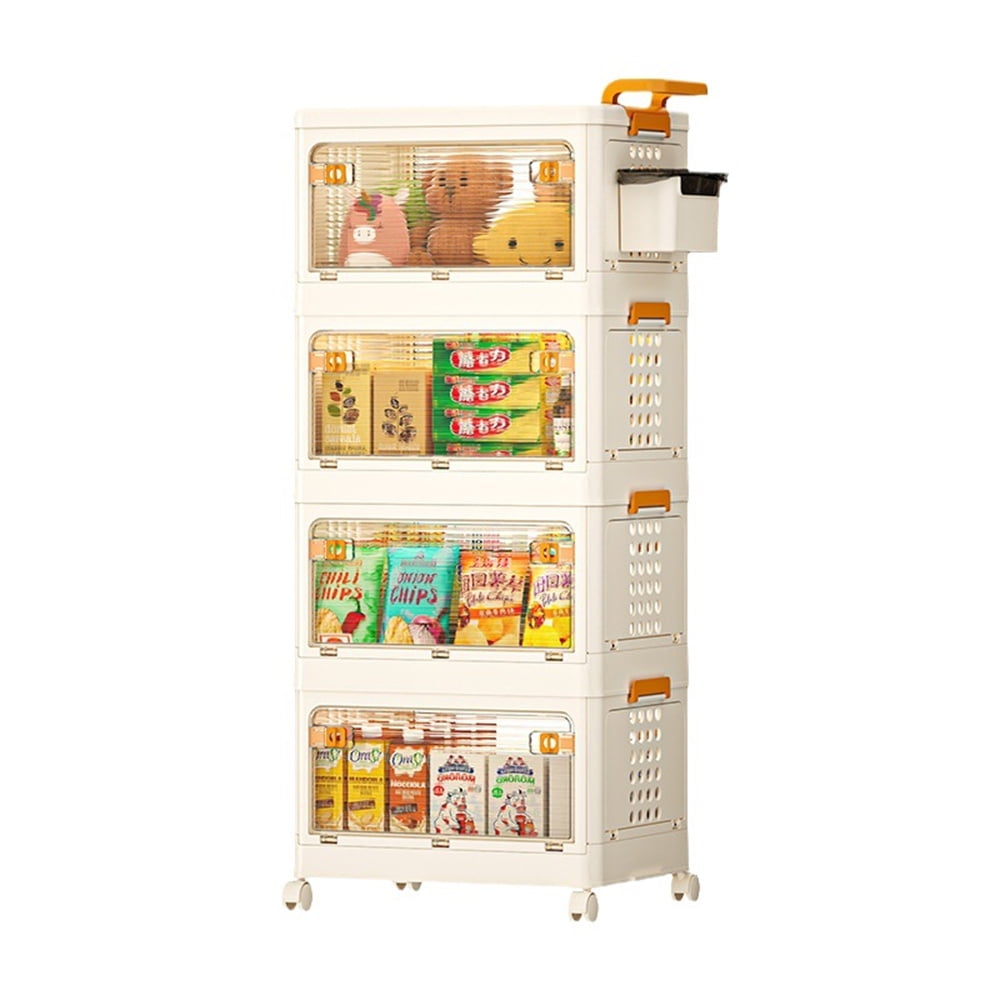 VIVISPECIAL Storage Bins with Wheels, 2/3/4 Tiers Clear Storage ...