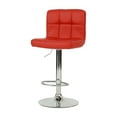 Adjustable Red Bar Stool with Chrome Frame - At Home Bars, Customizable ...