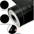 MAOQIAN 11 Yard Black Mirror Border Peel and Stick Black Wood Grain ...