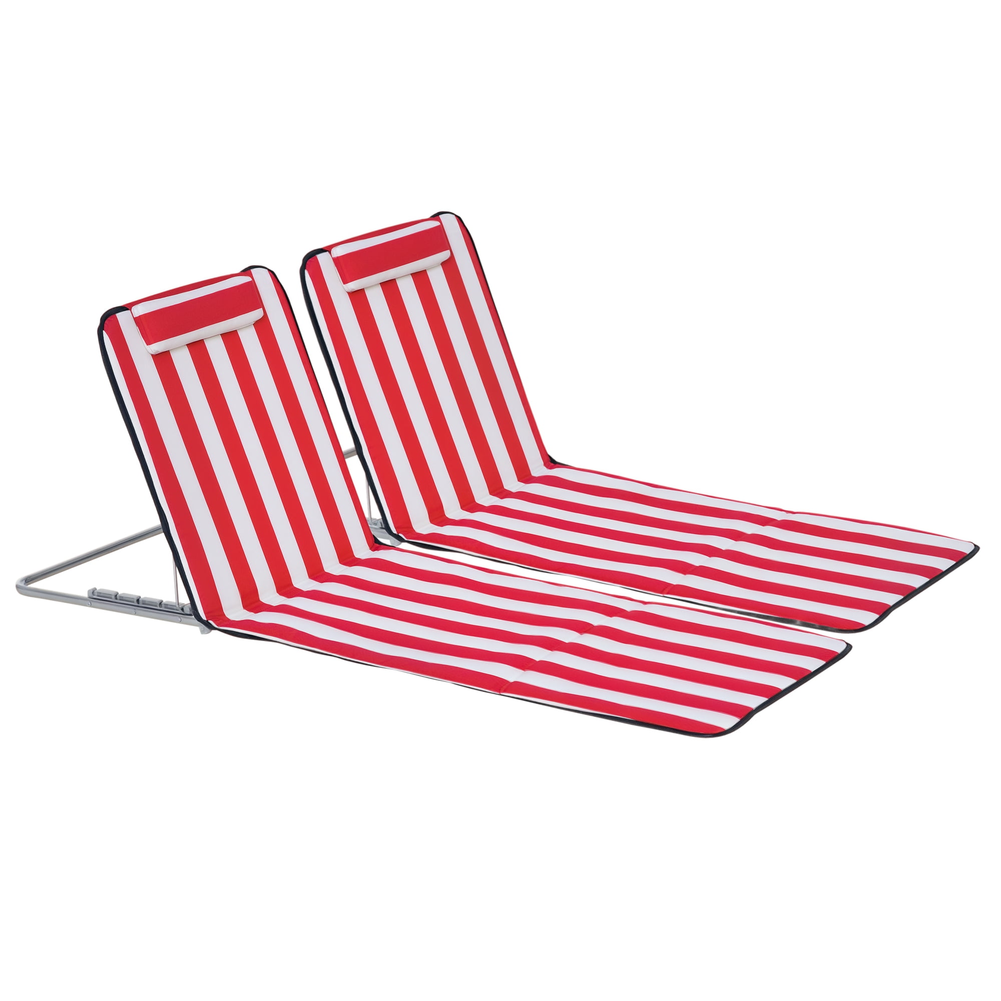 Click here for Outsunny Set Of 2 Beach Lounge Chair Sun Lounger... prices
