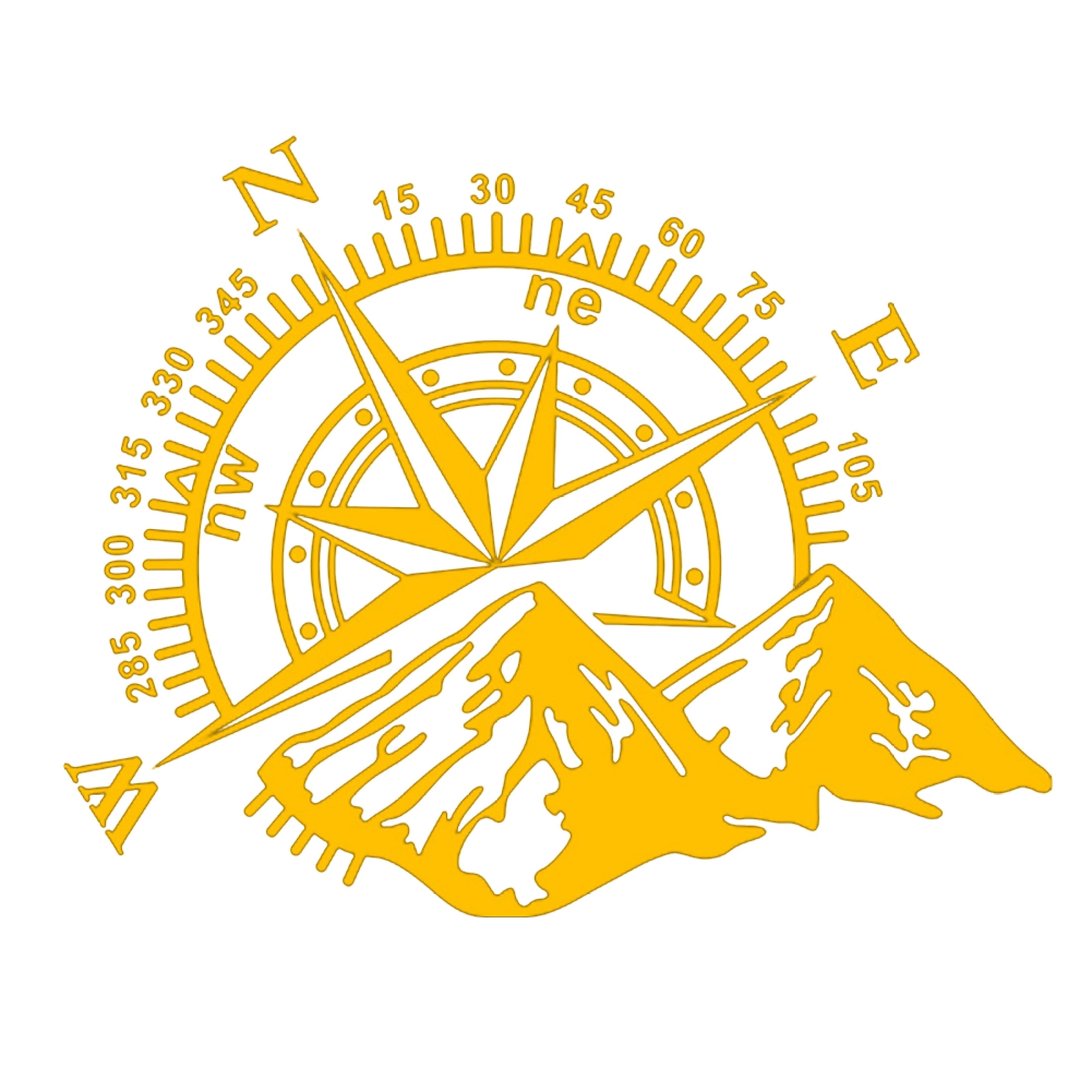 EUBUY Mountain Compass Sticker for Bonnet Car Compass Graphic for SUV ...