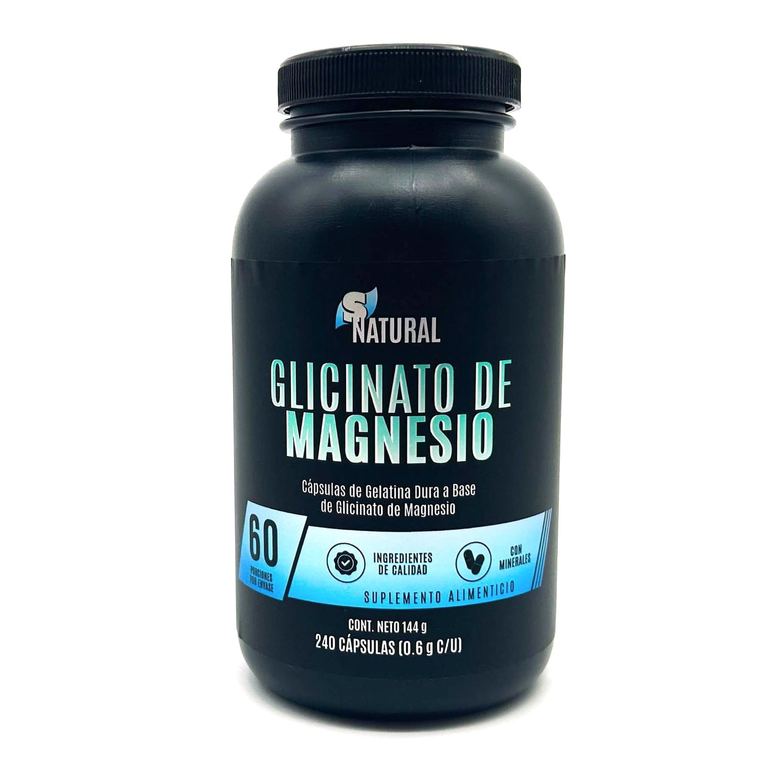 Glicinato de Magnesio 240 capsulas SNatural | Walmart en línea