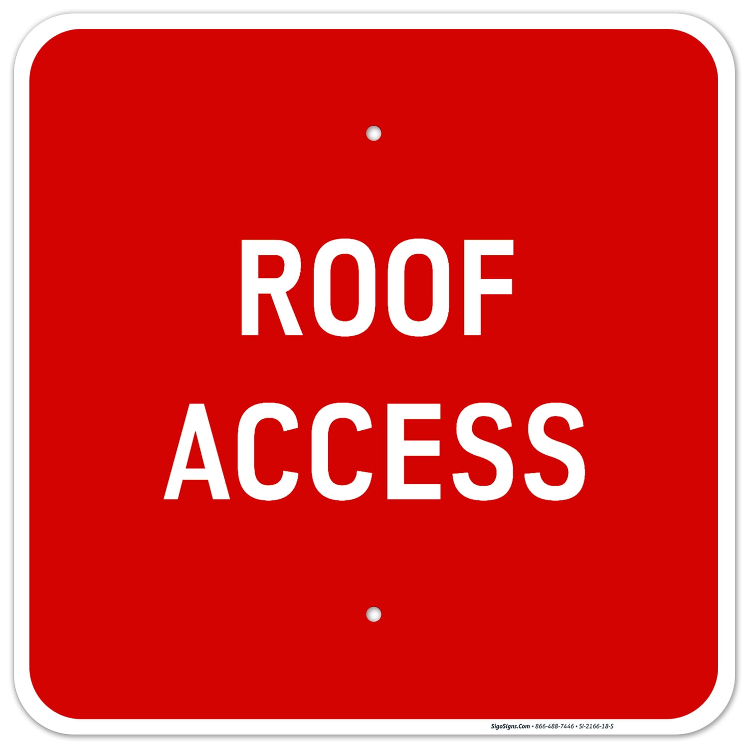 Roof Access Sign, - Walmart.com