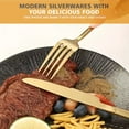 Gold Silverware Set,30-Piece Golden Forks and Spoons Set Mirror ...