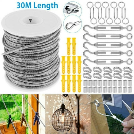 30 m Stainless Steel Rope Cable Catenary Wire Tent Deck Railing Hanging ...