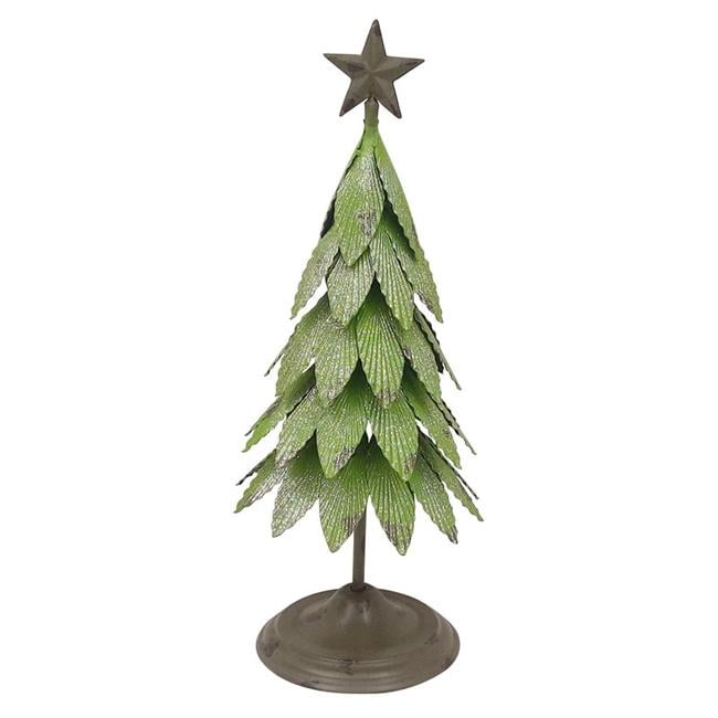 Celebrations 9016200 16.25 in. Metal Christmas Tree Table Top Decor ...