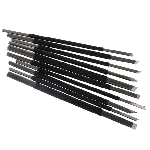 10 Pieces/Set Stone Seal Graver Burin Stone Carving Carved Woodcrafts ...