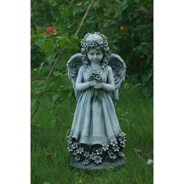 Alpine Corporation Outdoor Angel Statue, 31 inches - Walmart.com