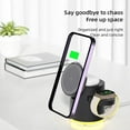Three In One Magnetic Wireless Charger 15w Fast Charging Foldable Led