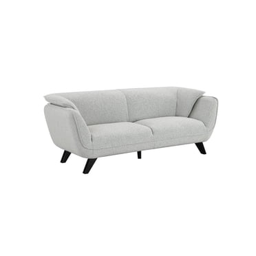 ACME Versailles Sofa with 5 Pillows in Brown Velvet and Cherry Oak ...