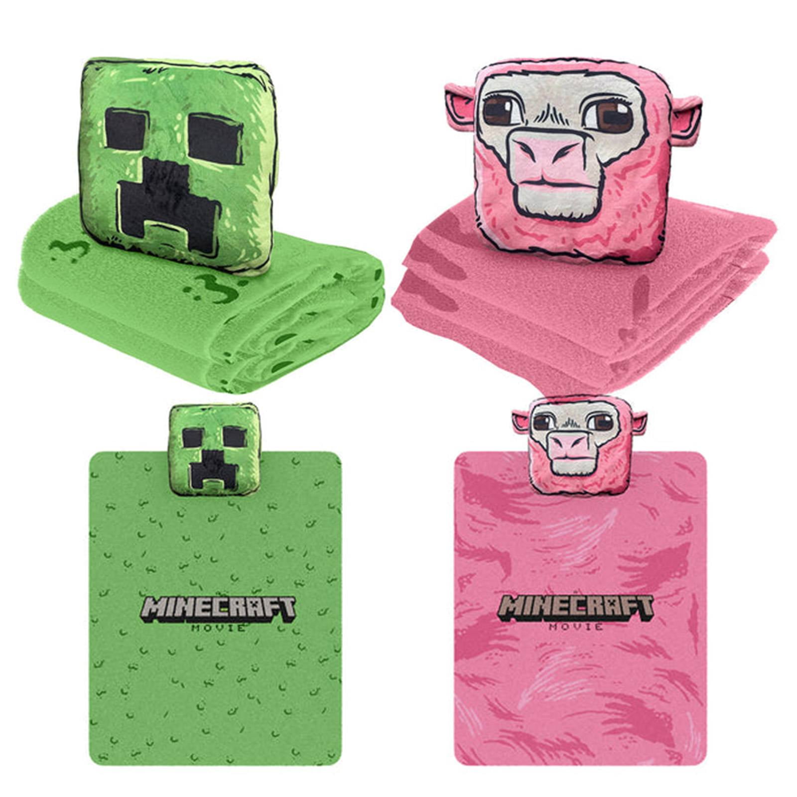 Click here for Domfun Minecraft Creeper 2-In-1 Throw Blanket & Pi... prices