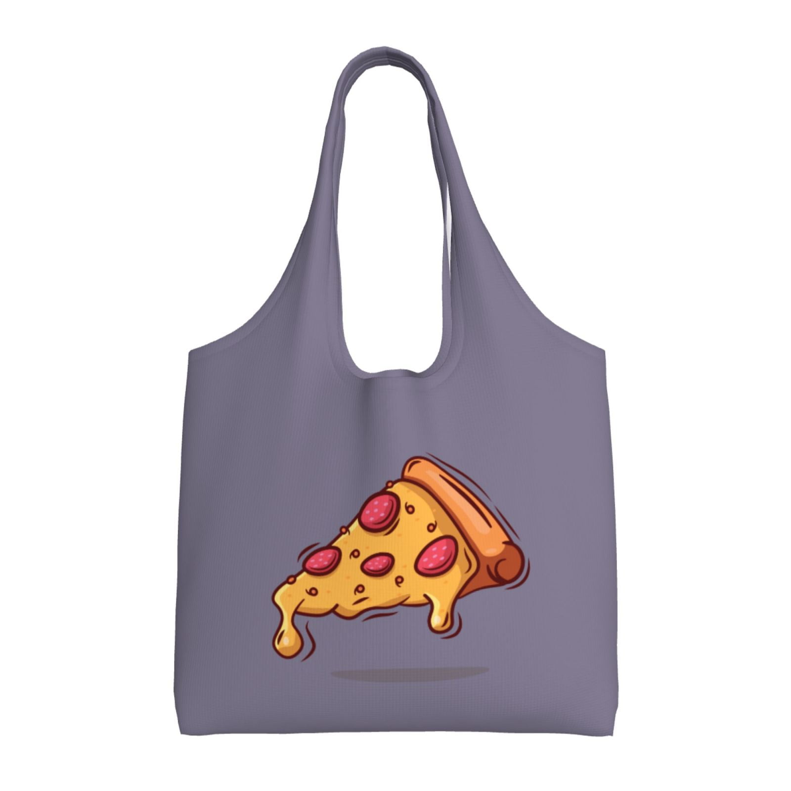 XMXT Canvas Tote Bag, Melting Cheese Pizza Purple Large Handbag for ...