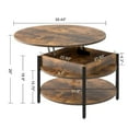 DOVEAID Round Lift Top Coffee Table Farmhouse Circle Coffee Table with ...