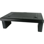 Kantek Monitor Stand with Drawer, 17" X 13.25" X 3" To 6.5", Black ...