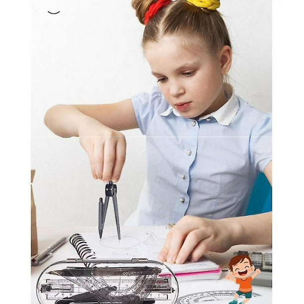 Math Compass Rulers Geometry Kit Set 8 Pieces Student - Walmart.ca