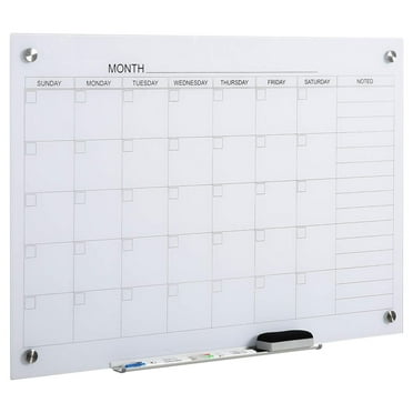 WallDeca Monthly Dry Erase Wall Calendar Planner Whiteboard: Wipe off ...