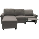 Serta Copenhagen Recliner Sofa Couch with Left Storage Chaise - Ideal ...