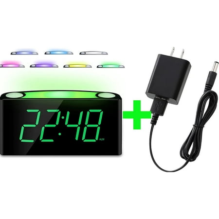 HUACA Power Adapter/Power Cord/Power Plug/Wall Charger + Digital Alarm ...