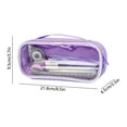 Btomtd Zipper Pencil Pouch with Transparent Window & Handle, Oxford ...