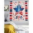 Anniversary USA Flag Sheer Curtains for Living Room Bedroom 4th of July ...