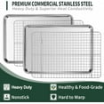 Half Sheet Pans with Rack Set [2 Pans + 2 Racks], Stainless Half Size ...
