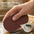 Carbide Heavy Duty Pot Scrubber with Sponge and Handle, Rust Remover ...