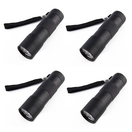 4pcs 12LED violet light flashlight, 395 violet light UV flashlight ...