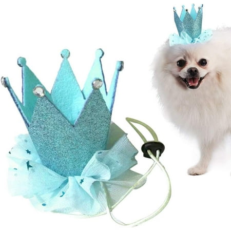 Dog Birthday Crown Hat Elastic Dog Party Crown Pet Birthday Hat Pet ...