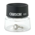 Carson LumiLoupe™ 10x Power Magnifying Glass, 1″ Pre-Focused Dual Lens ...
