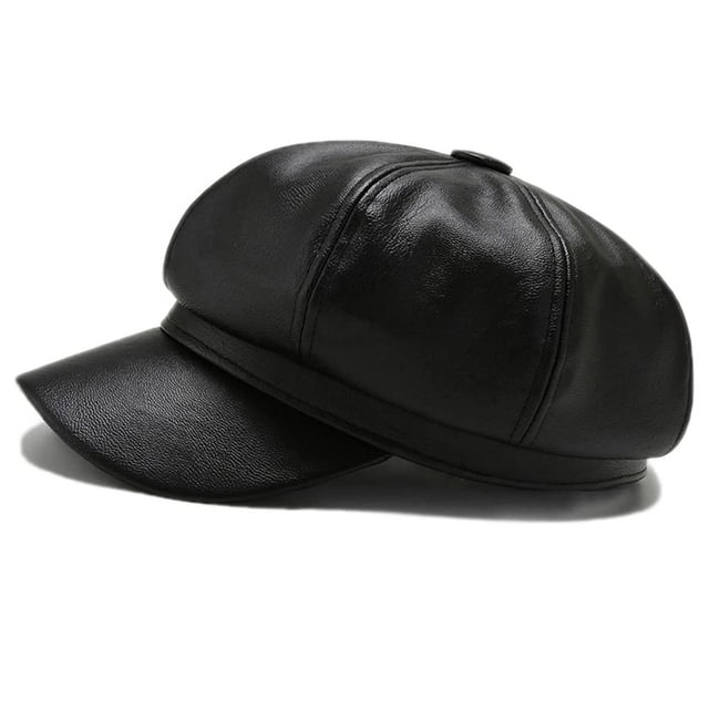 YM YOUMU Women Newsboy Beret Hat Faux Leather Cabbie Caps - Walmart.com