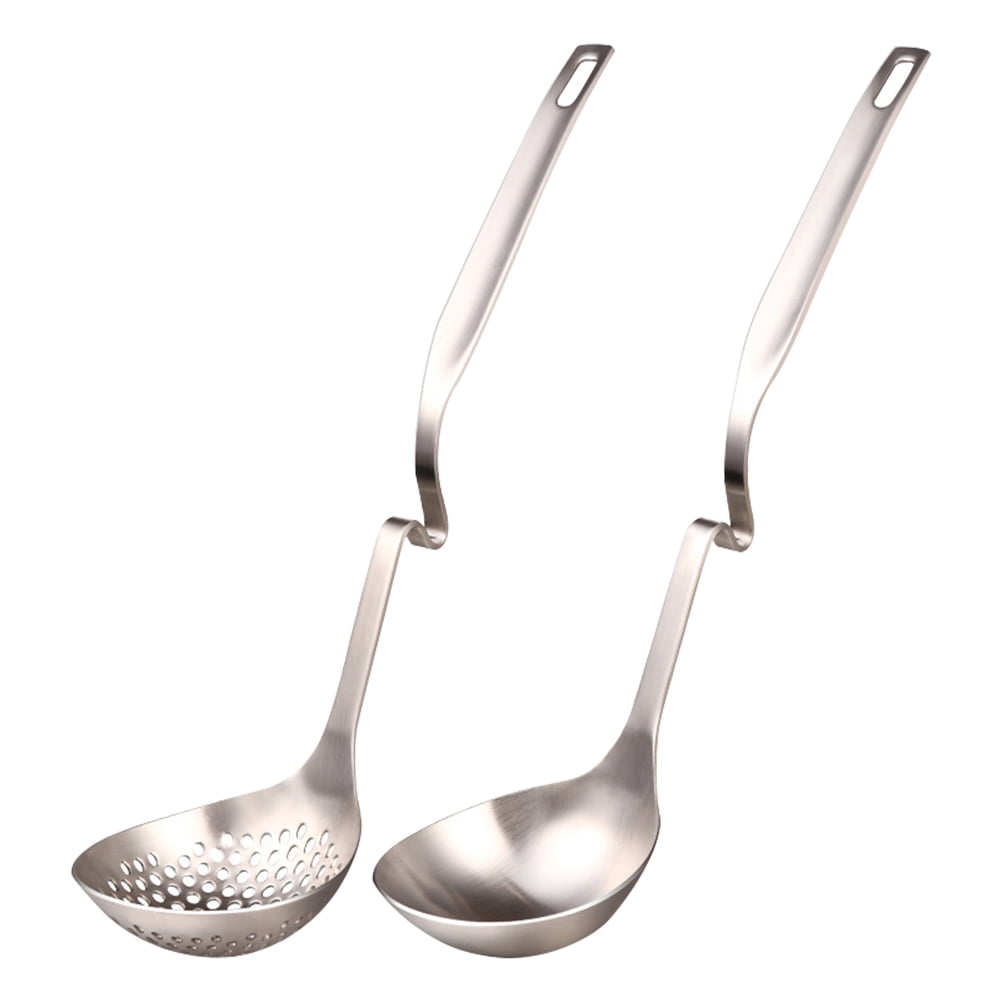HOMEMAXS 2Pcs Soup Ladle Colander Stainless Steel Flatware Cookware ...
