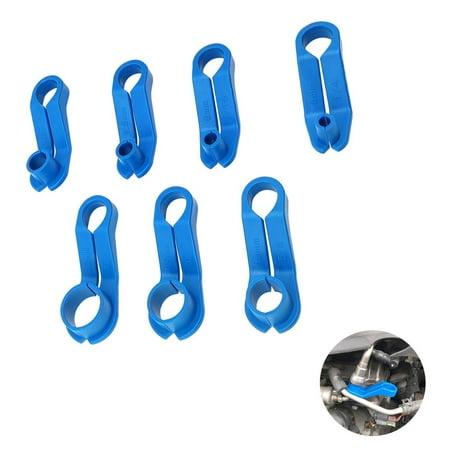 7pcs AC Fuel Line Angled Disconnect Tool Set Blue Car Vehicle Fuel Line ...