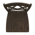 Weston Home Rustic Kitchen Dining Chair Solid Wood Cross Back Set Of
