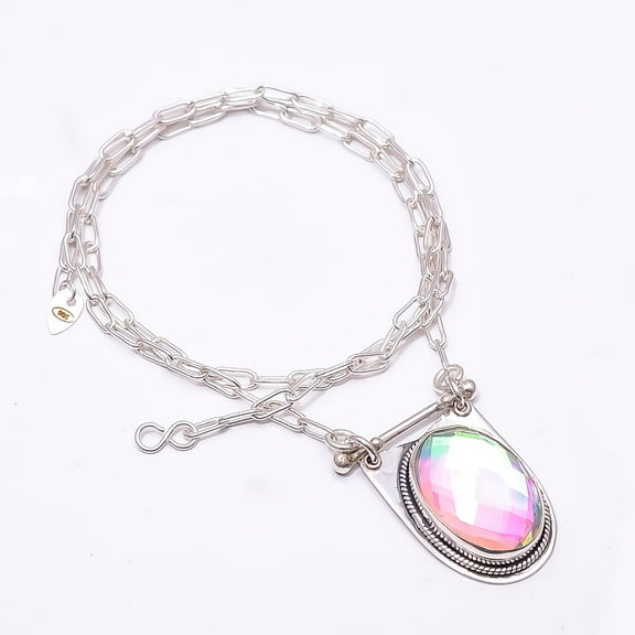 Canadian Labradorite & Blue Topaz Oxidize 925 Sterling Silver Pendant 1 ...