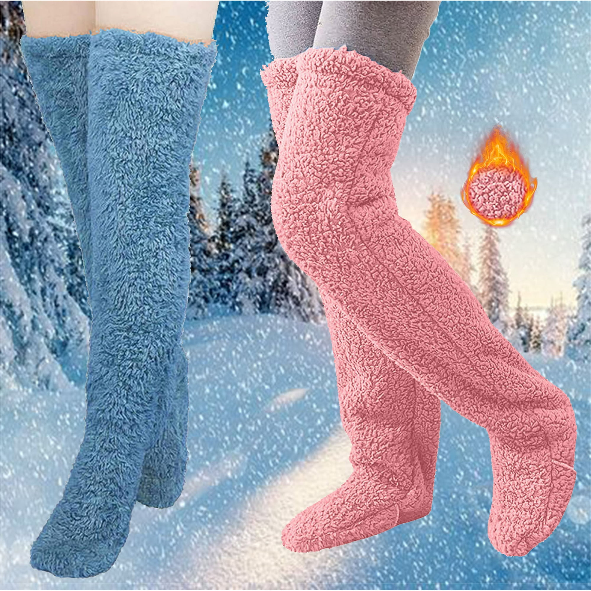 Click here for Jsaierl Womens Fuzzy High Slouch Socks Winter Warm... prices