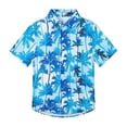 Boy Shirts Size 3-4Y Youth Hawaiian Style Print Short Sleeve Collar ...