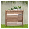Air Conditioner Fence Screen Outdoor, Wooden Rustic Covers Unit Fence ...