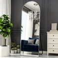 64"x21" Arched Full Length Mirror, Free Standing Floor Mirror, Leaning ...