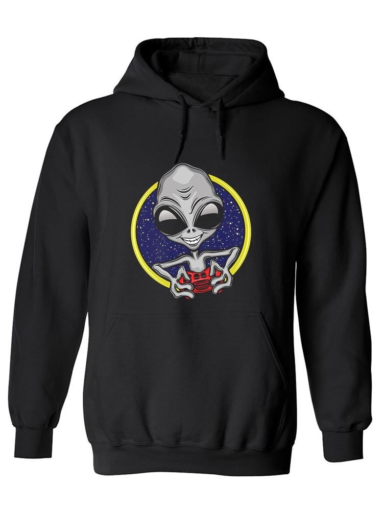 Alien Gamer Design Hoodie Men -Image by Shutterstock, Male XX-Large ...